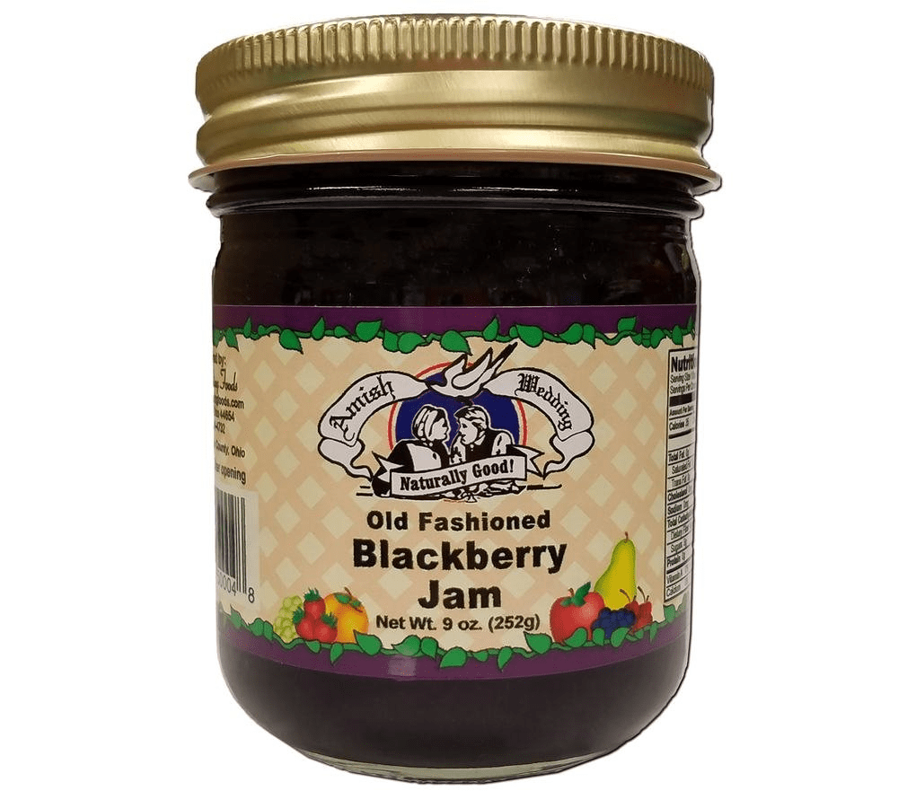 Amish Wedding Foods All Natural Blackberry Jam, 2-Pack 9 oz. Jars ...