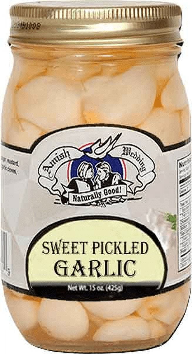 Amish Wedding Foods Sweet Pickled Garlic Cloves, 3-Pack 15 oz. Jars ...