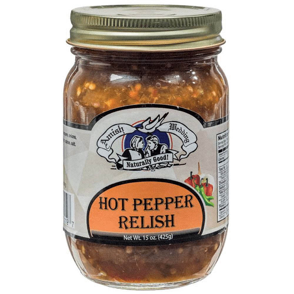 Amish Wedding Foods Hot Pepper Relish, 15 oz, 2 Jars, Great for Hoagies ...