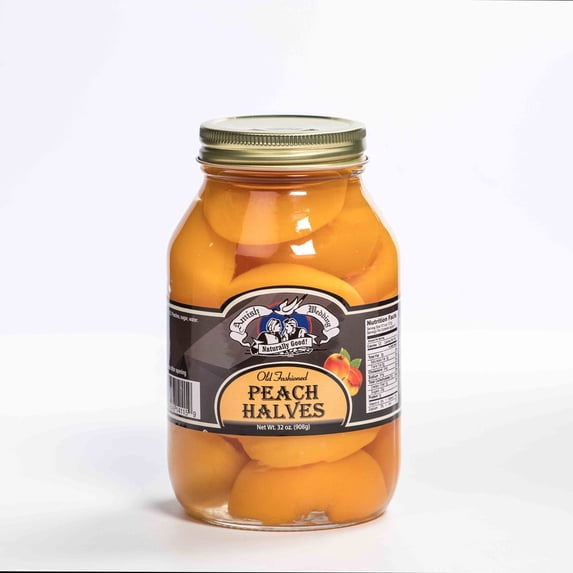 Troyer, Amish Old-Fashioned Canned Peach Halves, USA Made, Quart, 32 Oz ...