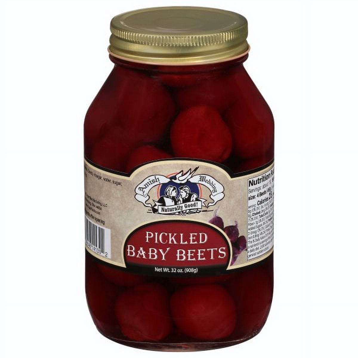 Amish Wedding Pickled Baby Beets Ready to Eat USA Made 32 Oz Glass Jar ...