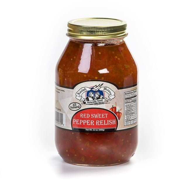 Amish Wedding Food Jar: Red Sweet Pepper Relish, 32 oz - Walmart.com