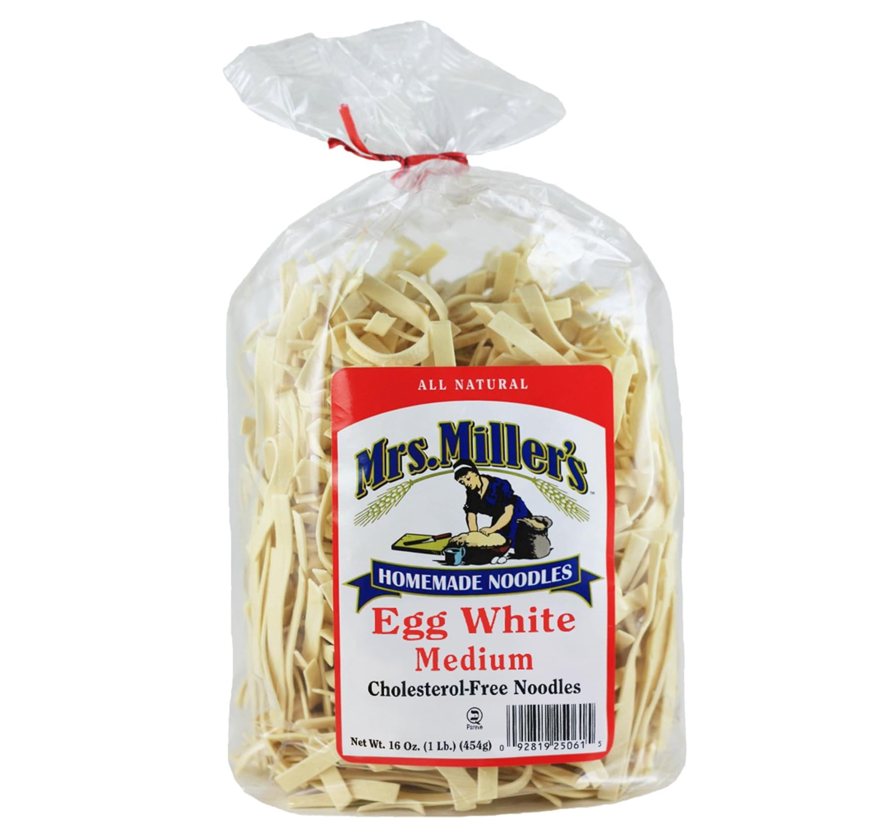 AmishTastes Mrs. Miller's Egg White Medium Noodles, No Cholesterol, 16 ...