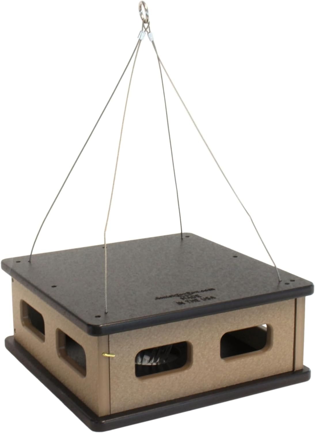 AmishToyBox.com Bluebird Feeder - Hanging Block House Mealworm Feeder ...