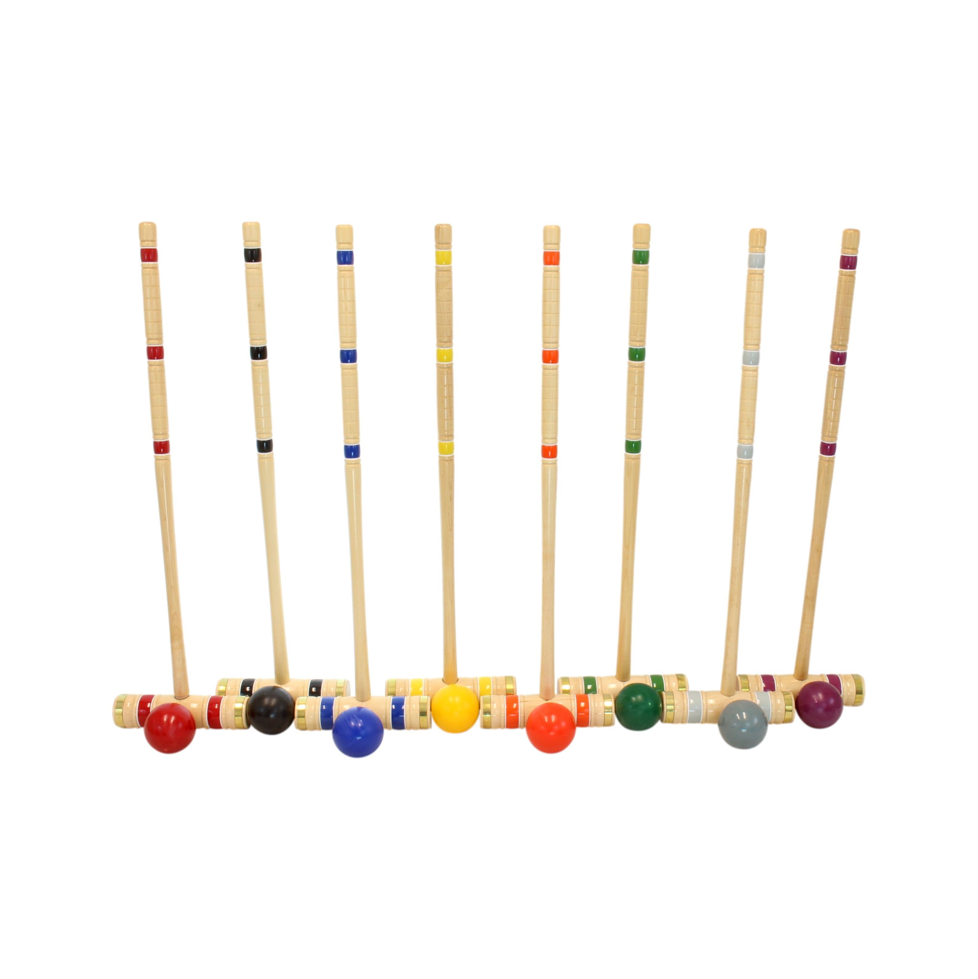 AmishToyBox.com Deluxe Croquet Game Set - 8 Player - with Wooden Stand ...