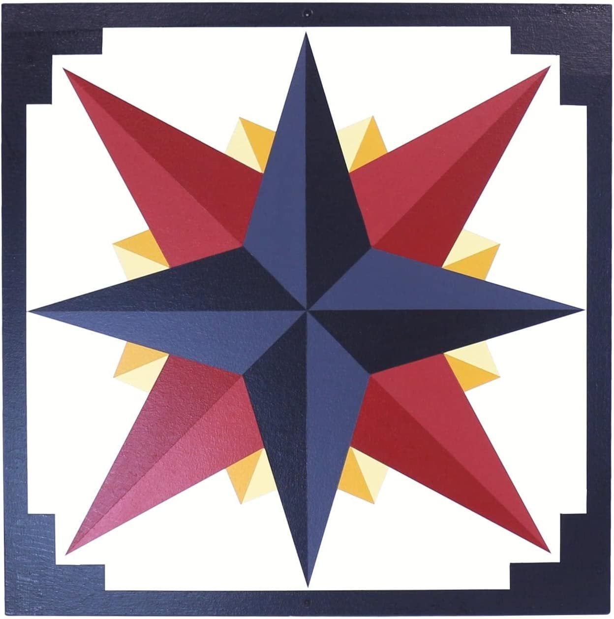 AmishToyBox.com Hand-Painted Barn Quilt - Mariner's Compass Golden ...
