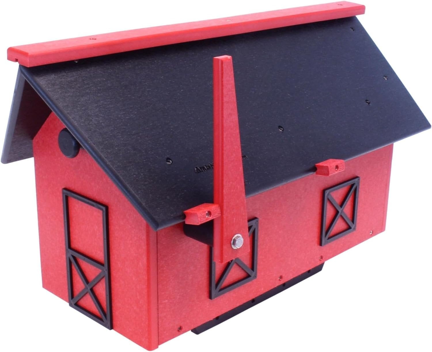 AmishToyBox.com, Large, Poly Lumber Barn Style Mailbox, Post Mount ...