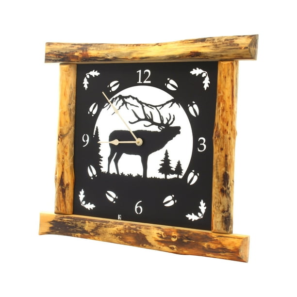 AmishToyBox.com Large Rustic Wall Clock with 16" Analog Display, with ...