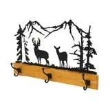 AmishToyBox.com Wood and Metal Coat Rack, with 3 Hooks and Rustic Metal ...