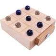 AmishToyBox.com Wooden Marble Tic Tac Toe Game with Built-in Storage ...