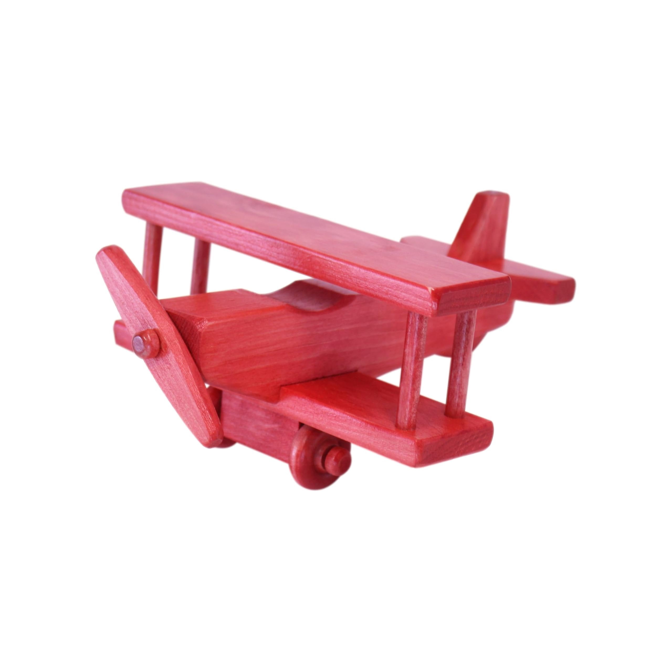 AmishToyBox.com Wooden Toy Airplane Toddler Toy, Kid Safe Finish Red ...