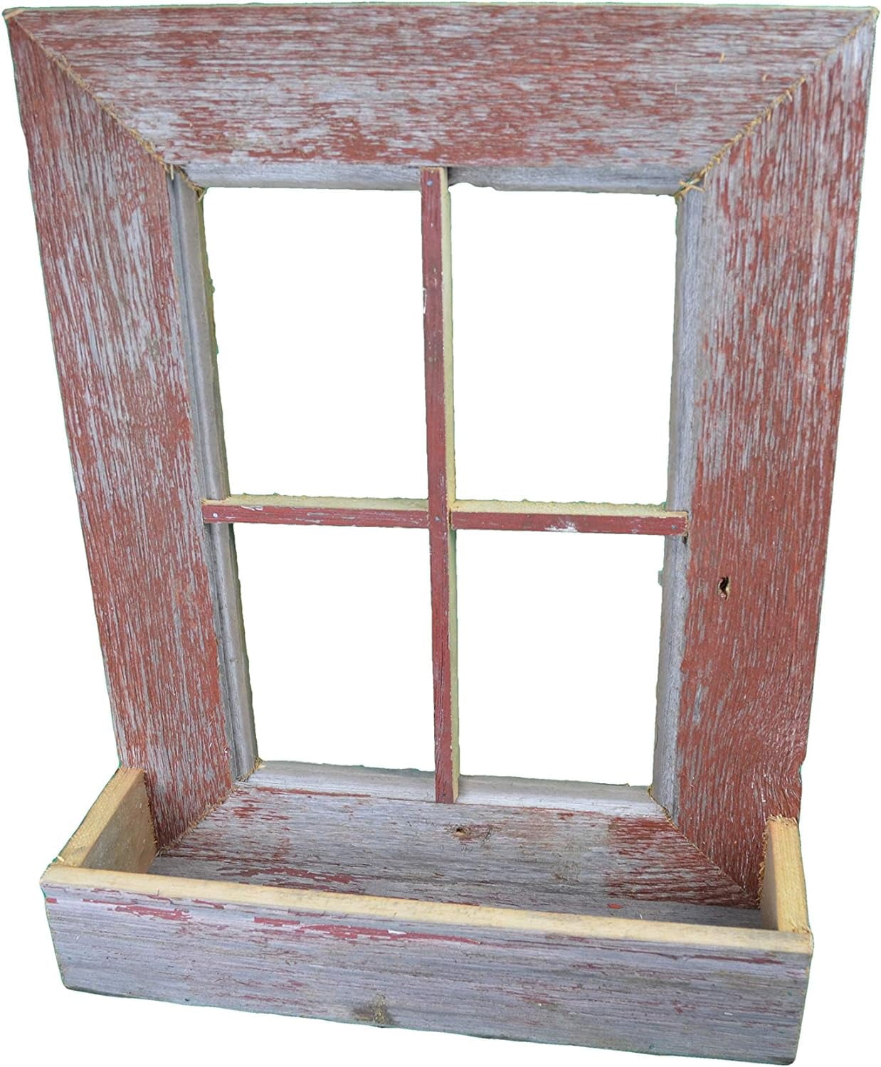 AmishWares, Collectible Handmade Barn Wood Window Frame Flower Box ...