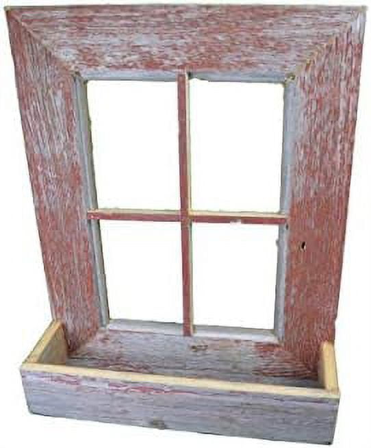 Amishwares, Collectible Handmade Barn Wood Window Frame Flower Box ...