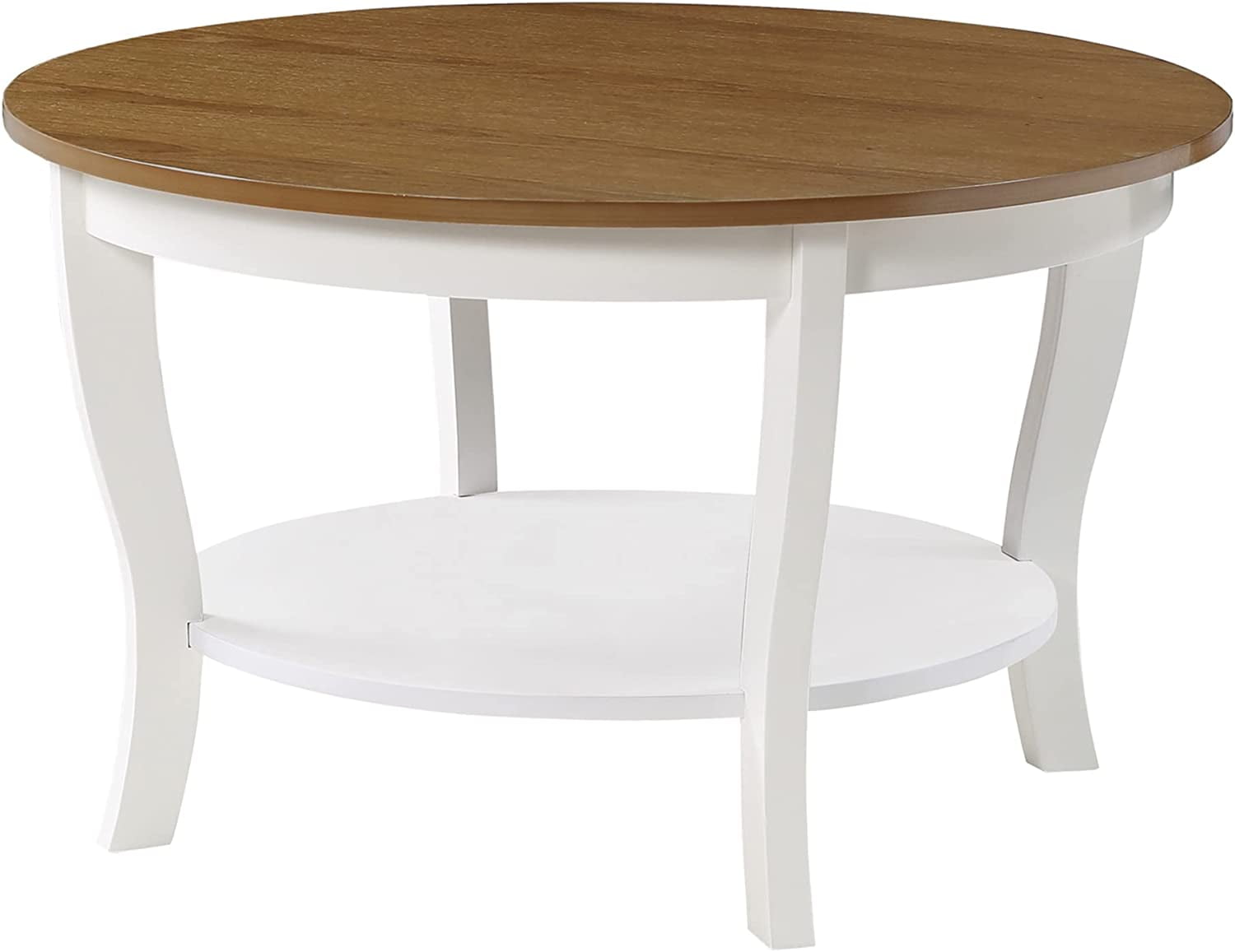 Amissz American Heritage Round Coffee Table 30" - Classic Living Room ...