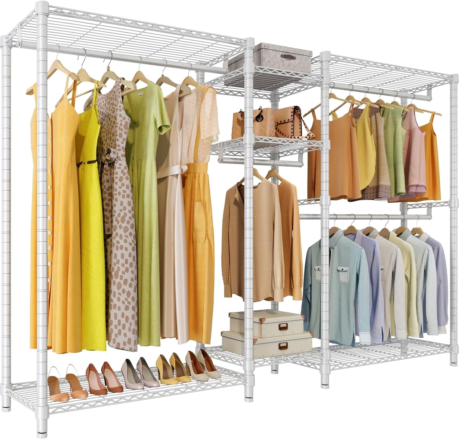 Amissz Classic V6 Plus Wire Garment Rack Heavy Duty Clothing Rack for ...