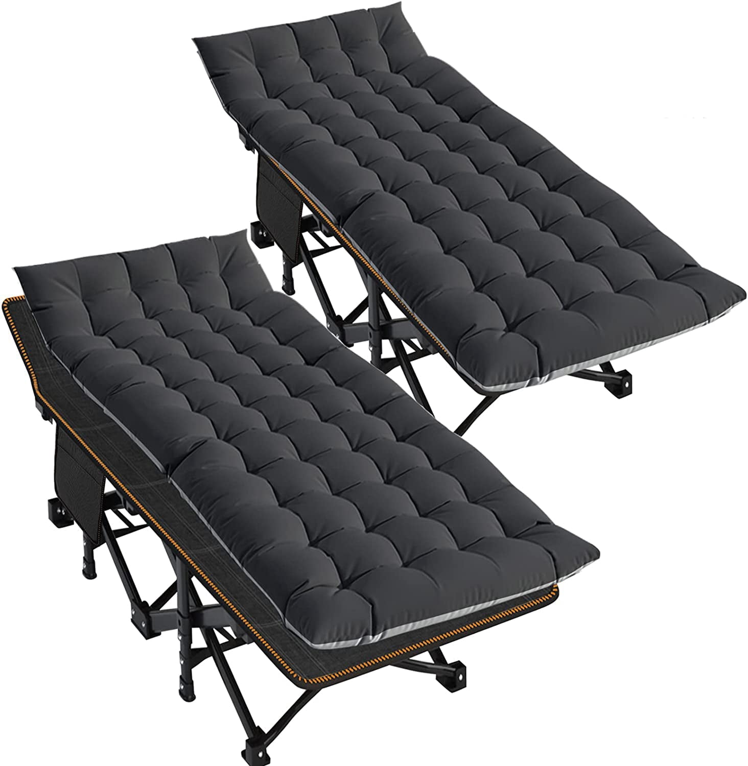 Amissz Folding Camping Cot, Heavy Duty Sleeping Cots with Carry Bag ...