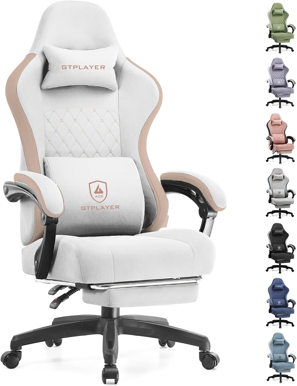 Amissz Gaming Chair, Computer Office Chair with Pocket Spring Cushion ...