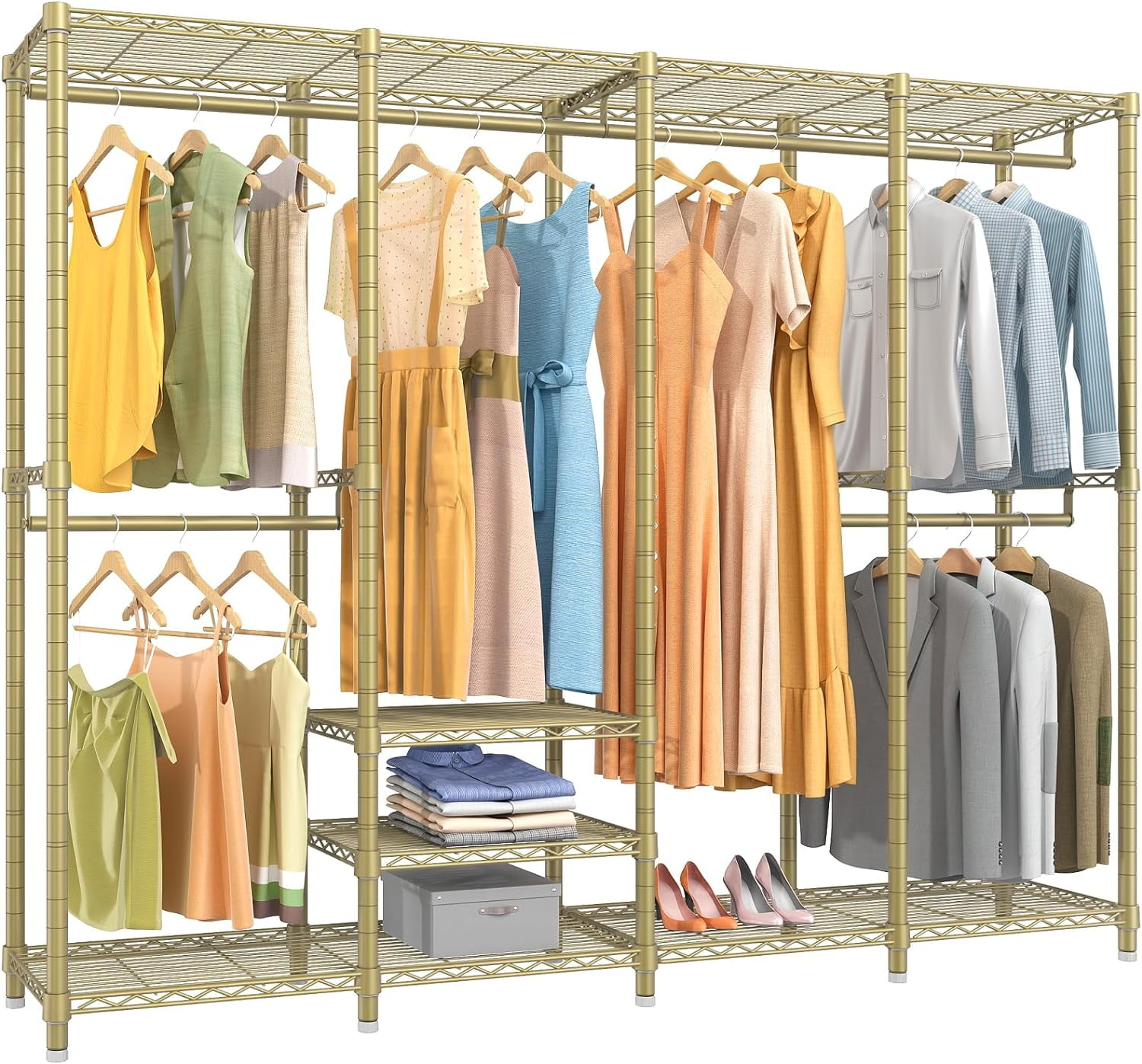 Amissz V40 Wire Garment Rack Heavy Duty Clothes Racks for Hanging ...