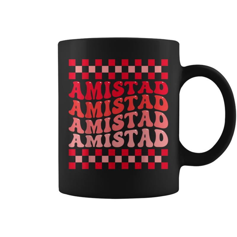 Amistad House Of Friendship Red Retro Groovy Social Amistad Coffee Mugs ...