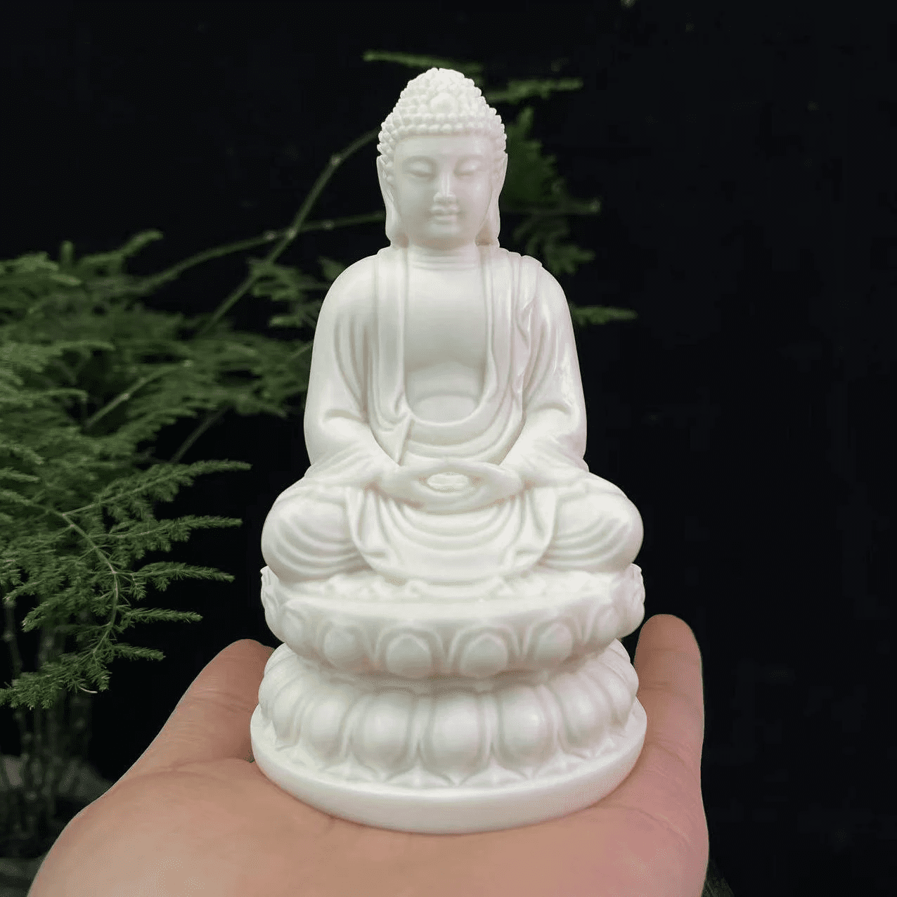 White Buddha Statue Home Kitchen