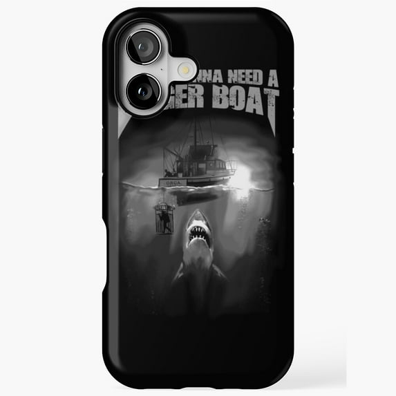 Amity Island Bigger Boat Funny Fishing Quote Tough Phone Case with ...