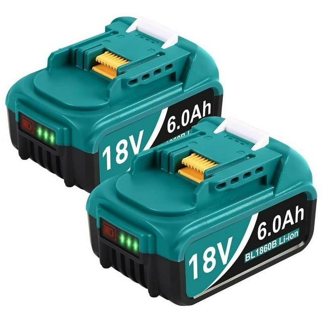 Amityke 2Pack 6.0Ah Replacement for Makita 18V Battery Upgrade Version, Compatible with Makita ...