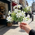 Amketima 5 Stems 10 Heads Artificial Daisy Bouquet Faux Flower Vase ...