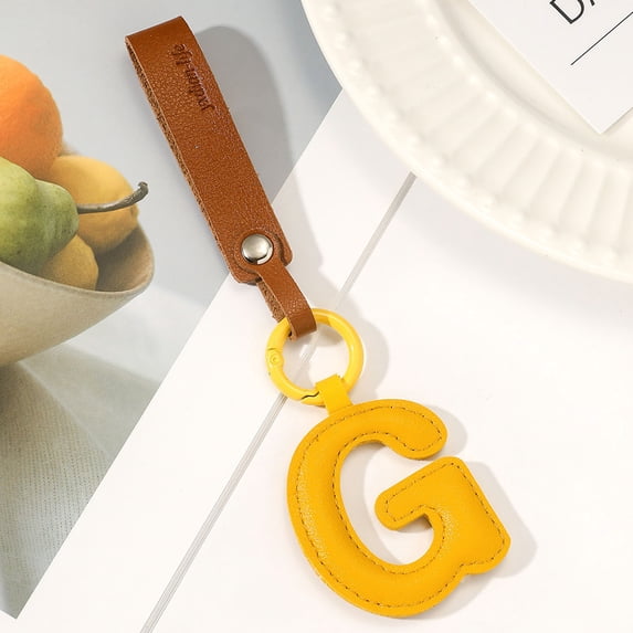 Amketima Leather English Letter Keychain Personalized Pendant for Car ...