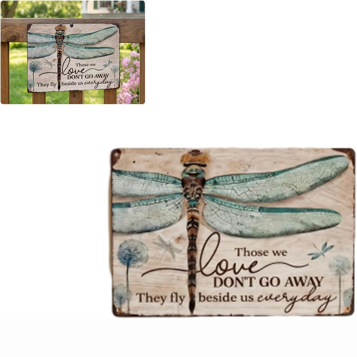 Amketima Memorial Butterfly Garden Sign Sympathy Gift Metal Bereavement ...