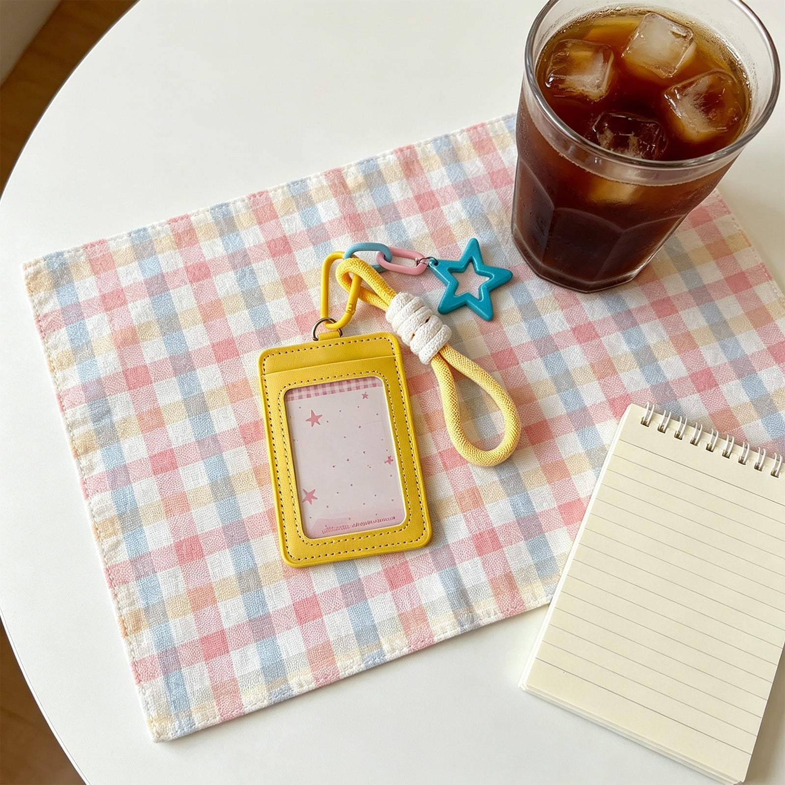 Amketima Star Glamour ID Badge Holder, Cute Leather Card Case with ...