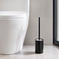 Amketima Toilet Brush Set Long Handled Bathroom Wall Mounted with Base ...
