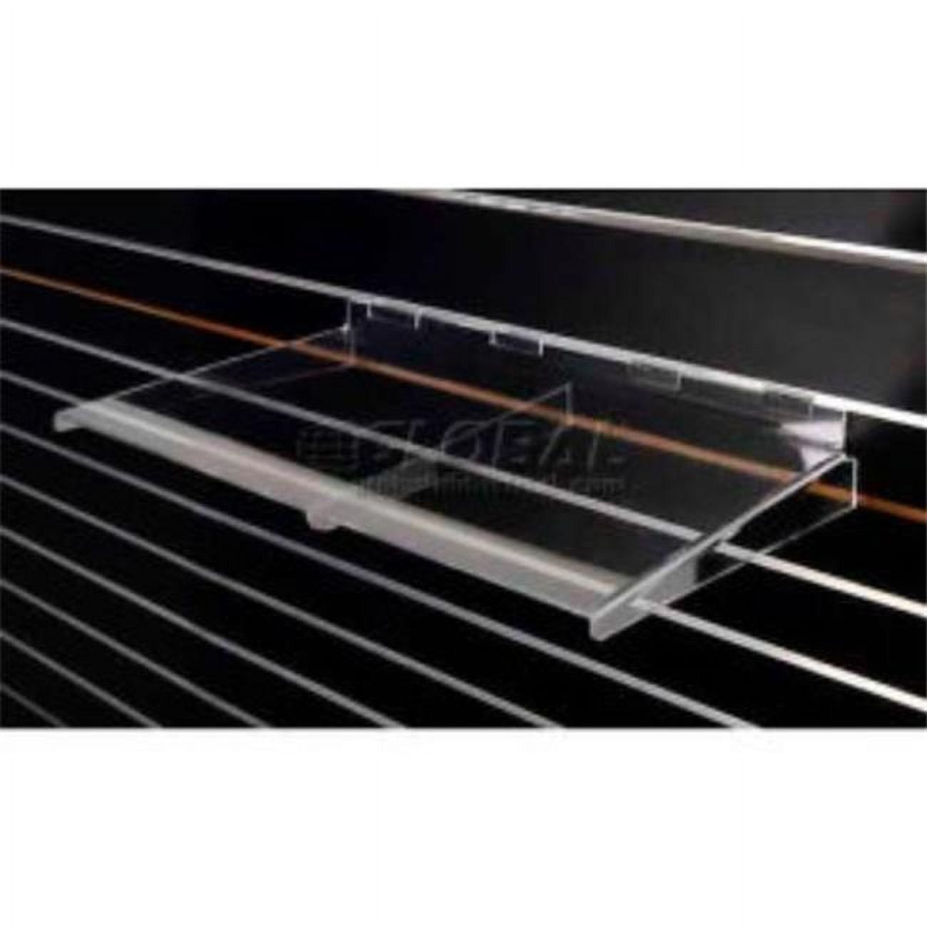 Amko Displays Acrylic Heavy Duty Shelves for Slat Wall - 24 x 12 x 0. ...