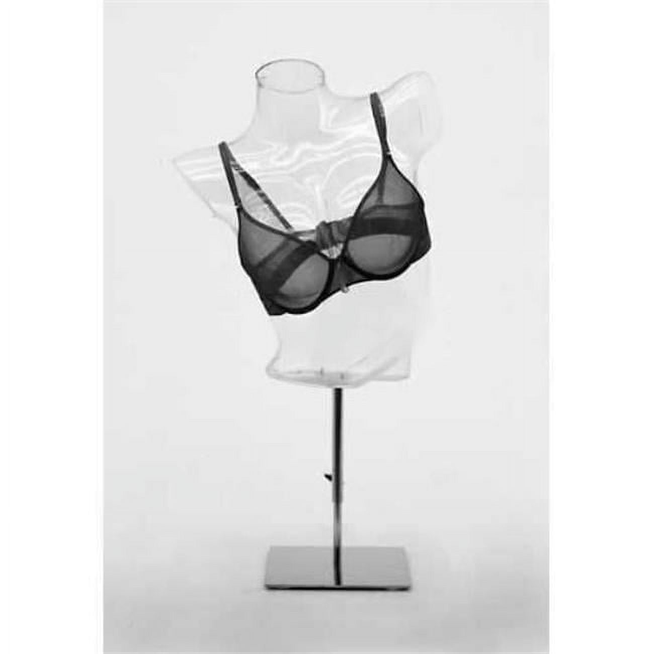 Amko Displays B1224014 Transparent Mannequin - Upper Body Part - Clear ...