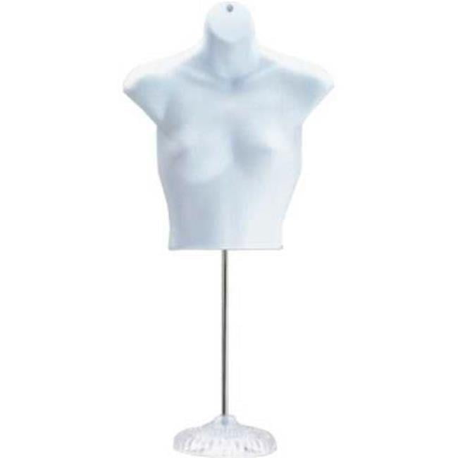 Amko Displays B1620026 Female Upper Plastic Form on Faux Crystal Base - White - Walmart.com