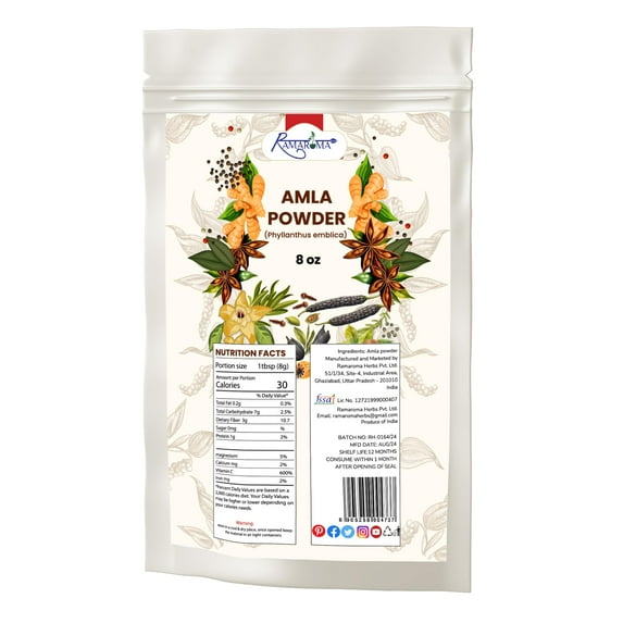 Amla Powder (Indian Gooseberry) IEF31 8oz (226g) Jar ~ All Natural | No ...