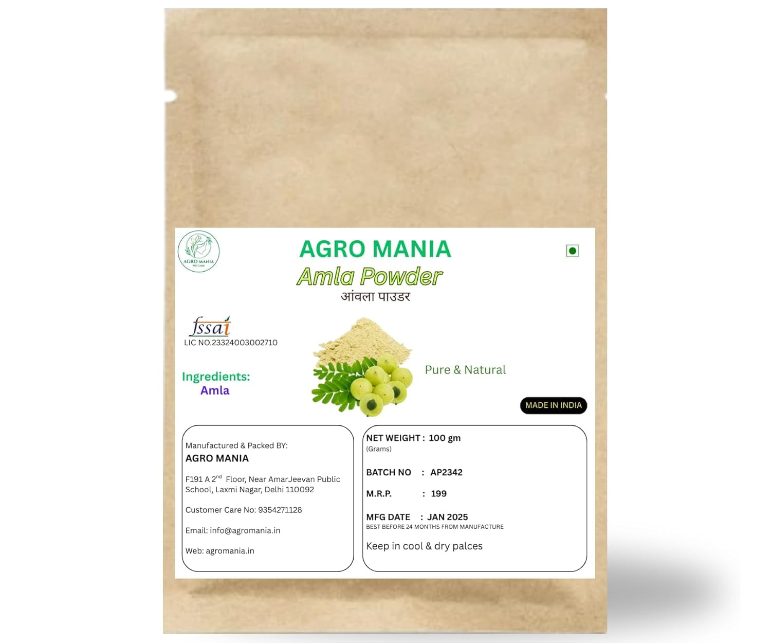 Amla Powder for Skin Hairs Natural Pure Amla Powder with Rich in ...
