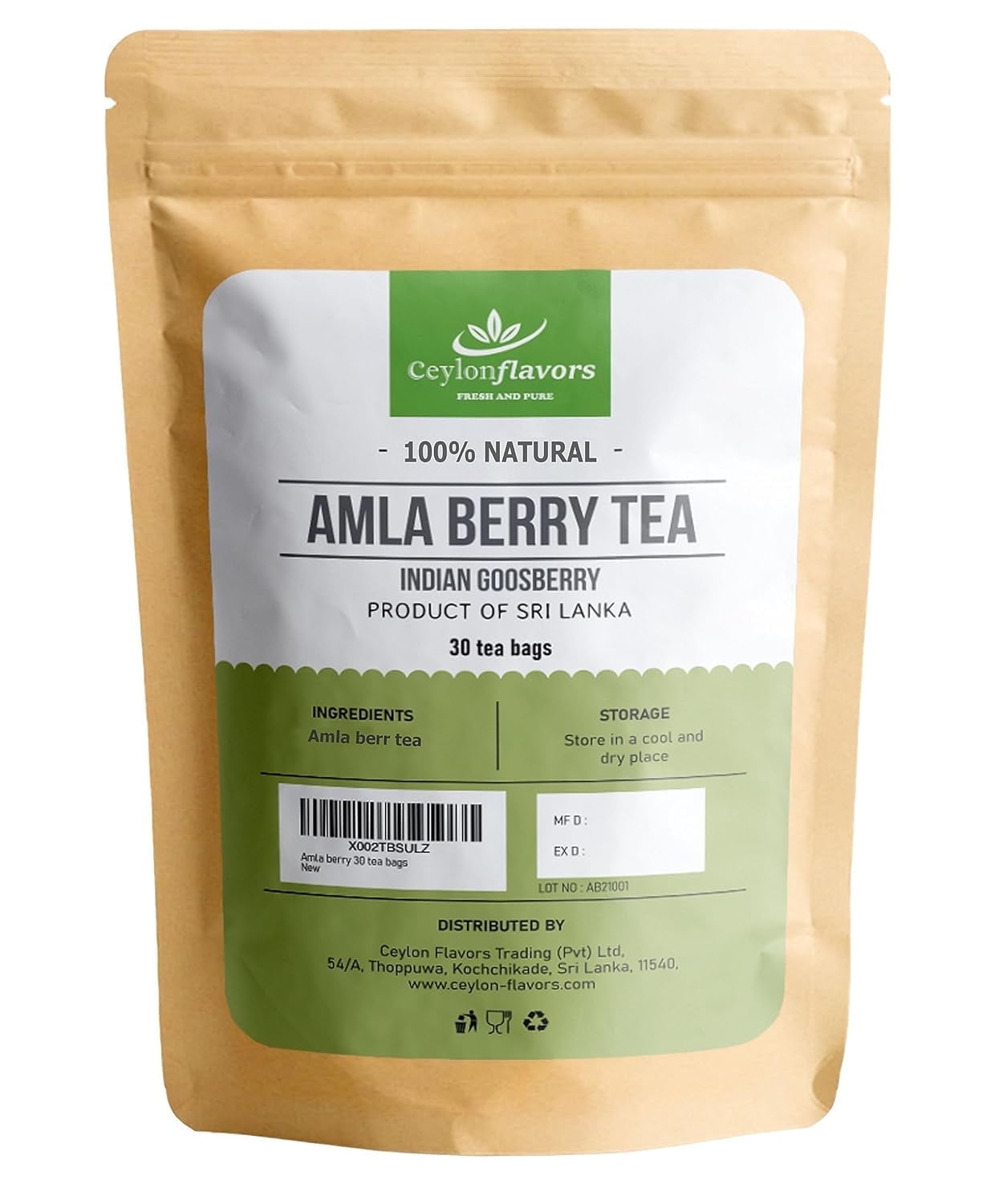Amla (Gooseberry) 30 Tea Bags From Ceylon Sri Lanka - Walmart.com
