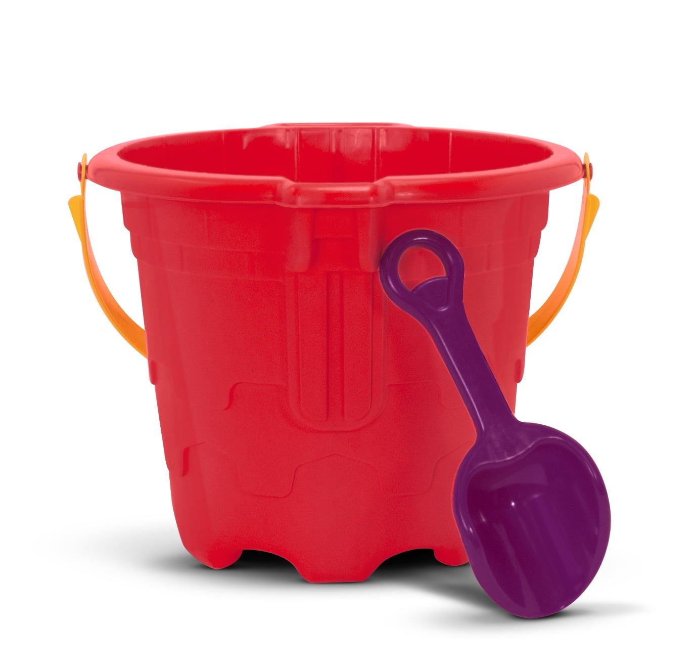 Amloid 2 Gallon Castle Bucket with Handle and Shovel, Red, Ages 3 ...