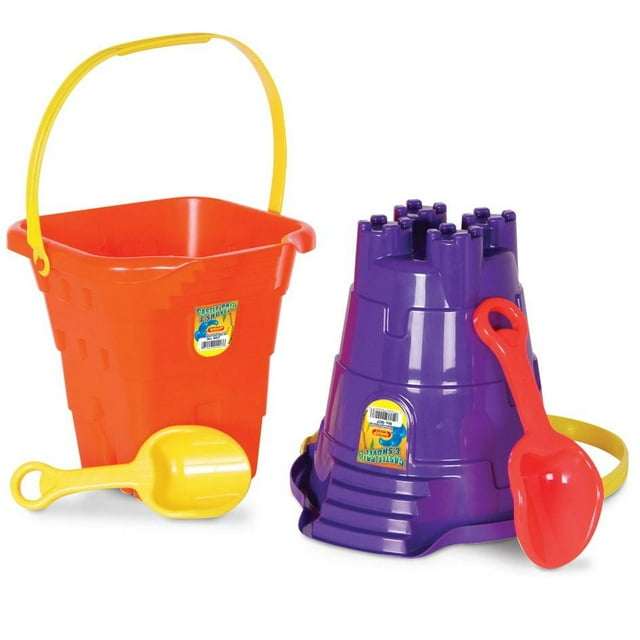 Amloid 2 Gallon Castle Pail with Handle and Shovel Sand Toy Set, Ages 3 ...