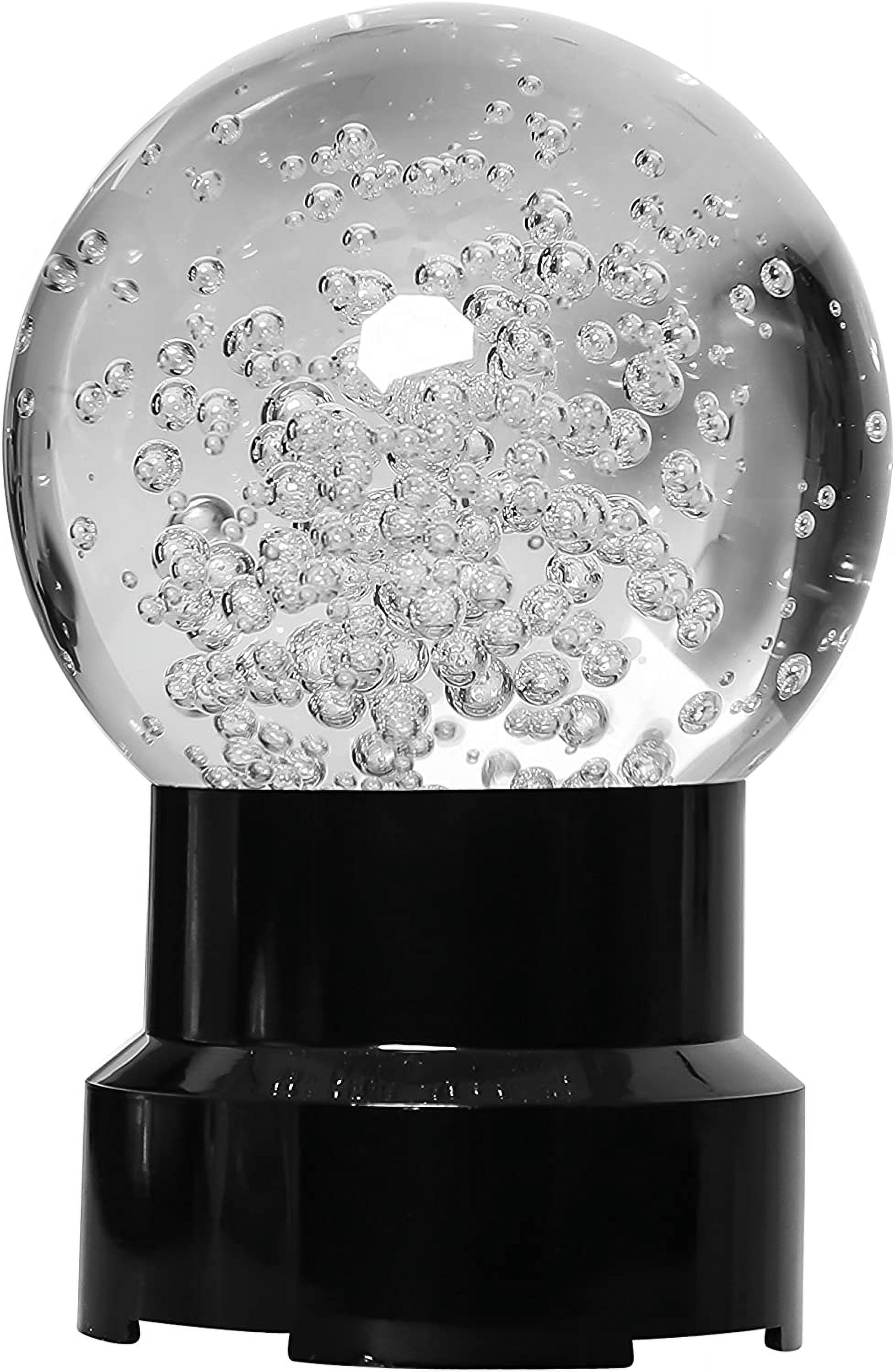 Amlong Crystal 4 inch (100mm) Bubble Crystal Ball with LED Stand ...