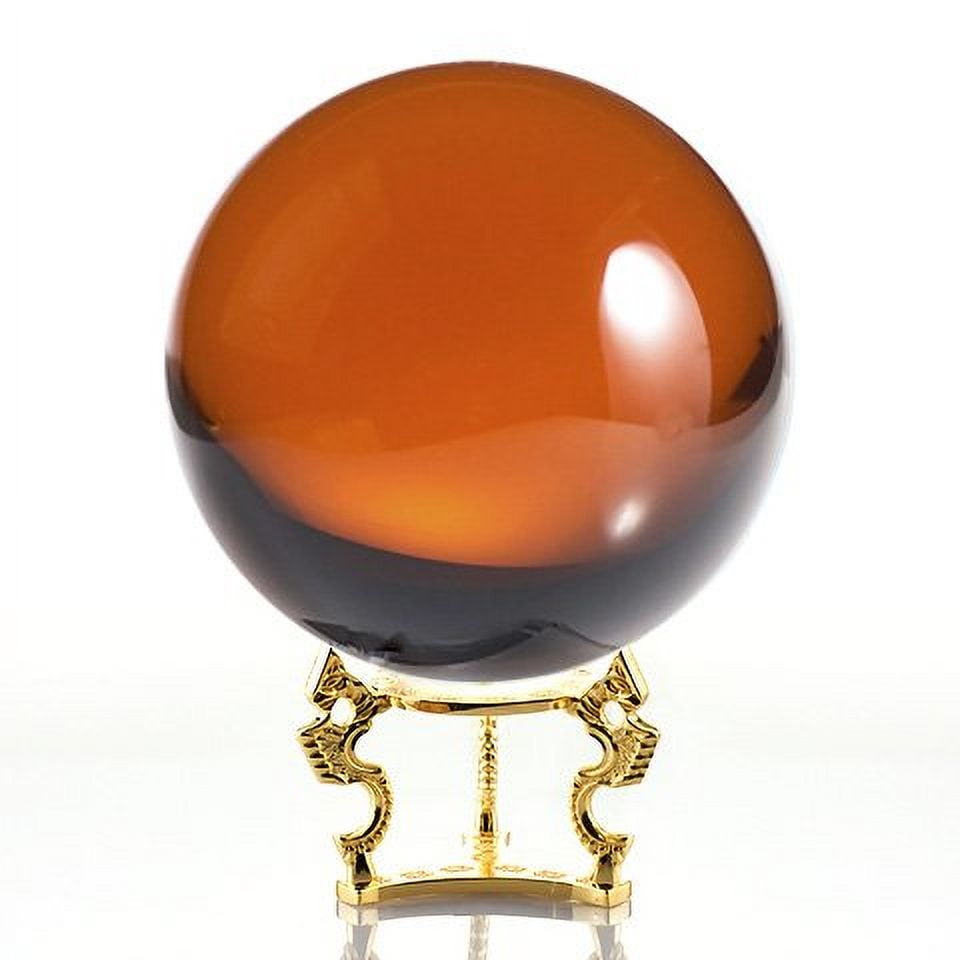 Amlong Crystal Amber Crystal Ball 150mm (6 inch) Including Golden ...