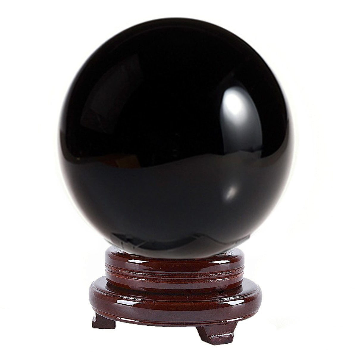 Amlong Crystal Black Meditation Divination Sphere Crystal Ball with ...