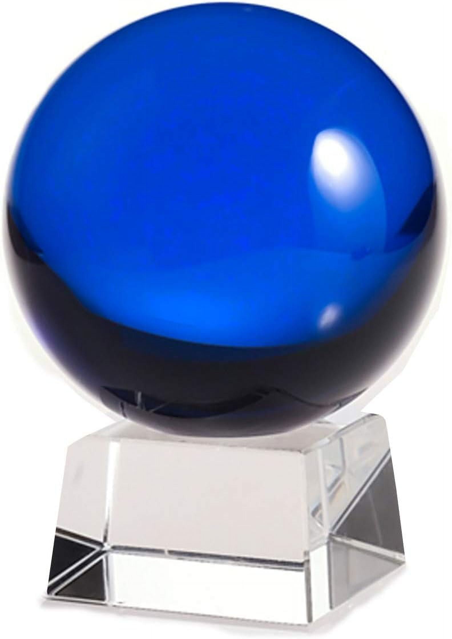 Amlong Crystal Blue Crystal Ball 130mm (5 in.) Including Angled Crystal ...