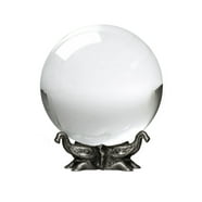 Amlong Crystal 8" Decorative Quartz Sphere with Wood Stand - Walmart.com