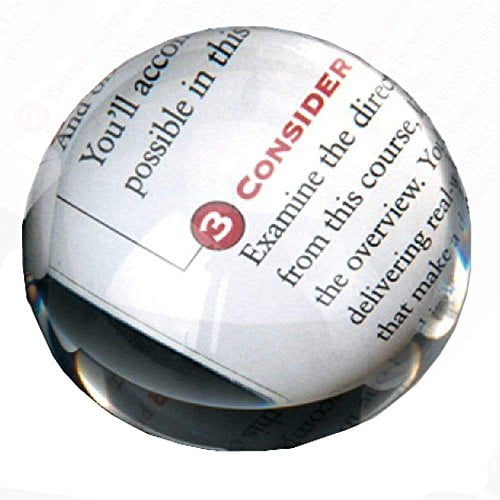 Amlong Crystal Dome Paperweight and Crystal Magnifier, 4 inch Clear ...