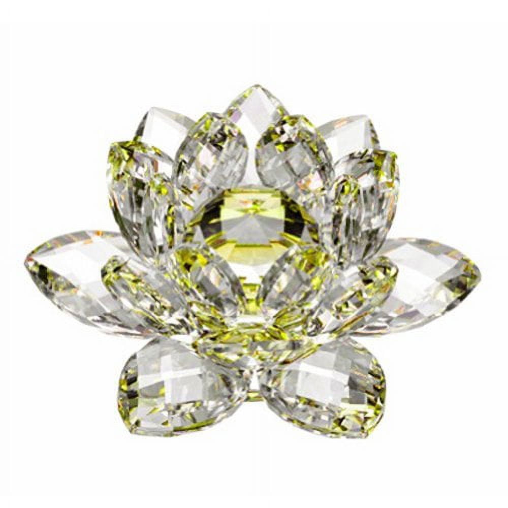 Amlong Crystal Yellow Crystal Lotus Flower - Walmart.com
