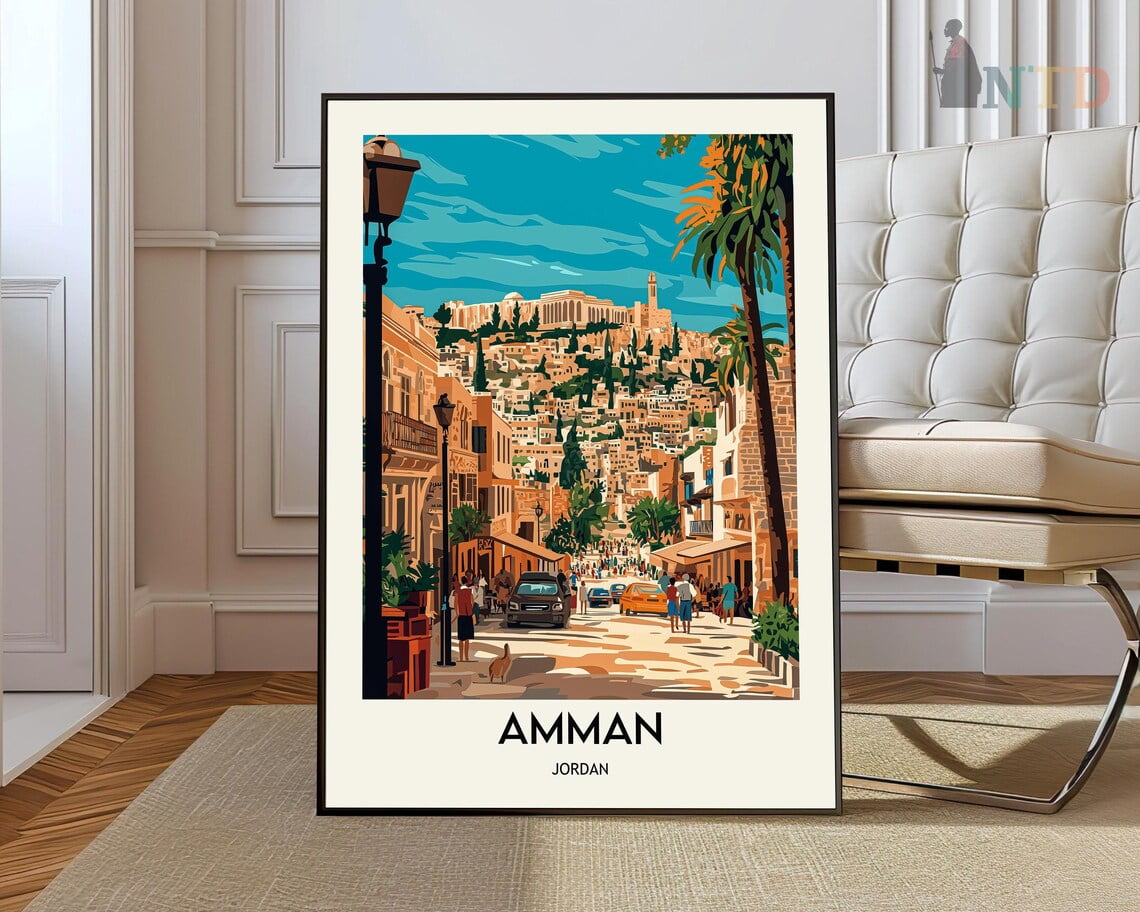 Amman Travel Printamman - Jordan Posteramman Travel Gift, Amman City Poster, Travel Gift ...