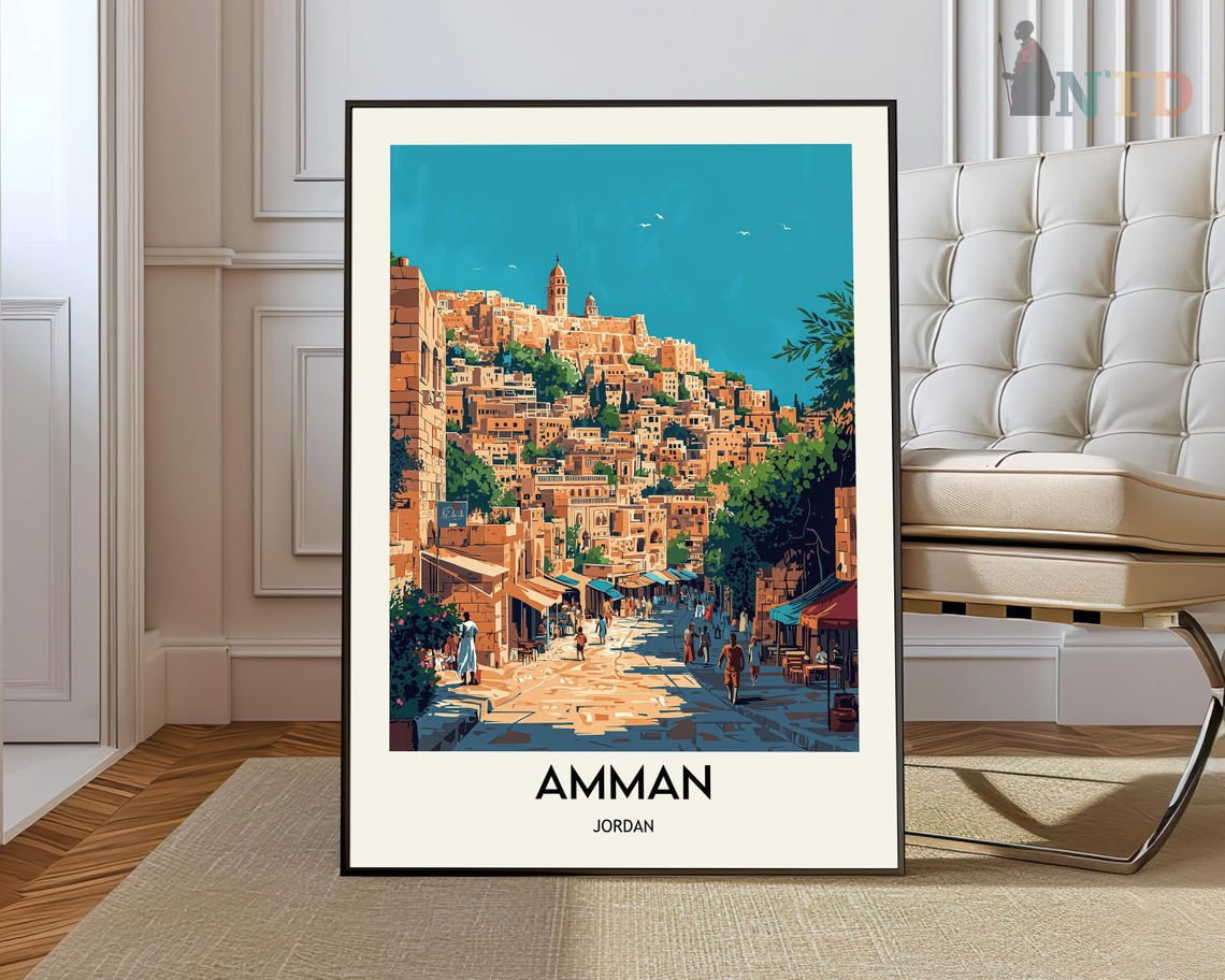 Amman Travel Printamman - Jordan Posteramman Travel Gift, Amman City Poster, Travel Gift ...