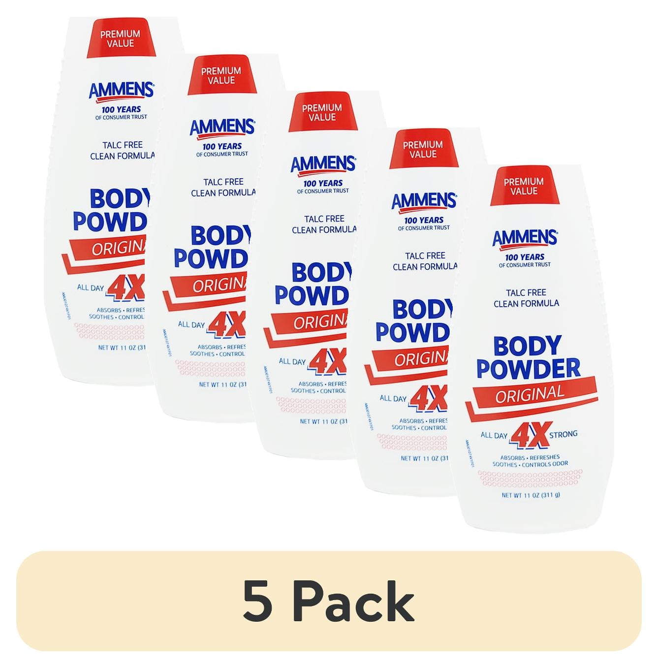 (5 pack) Ammens® Original Talc-Free Powder 11 oz Bottle - Walmart.com