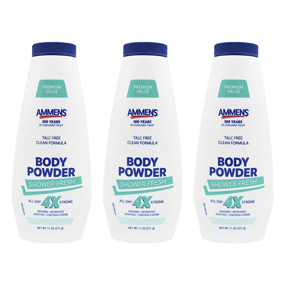 Ammens Talc-Free Premium Body Powder. Shower Fresh. Cools and Soothes ...